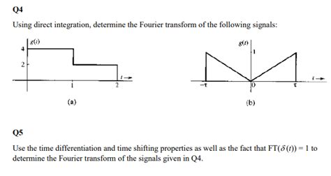 solved q4 using direct integration determine the fourier