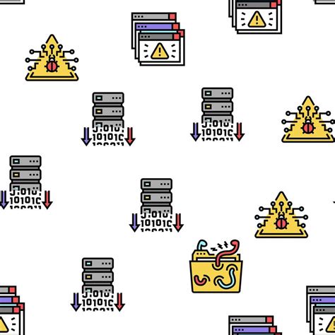 Cyber Security System Technology Vector Seamless Pattern 10302517 Vector Art At Vecteezy