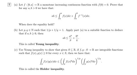Solved 7 A Let F 0 A → R A Monotone Increasing