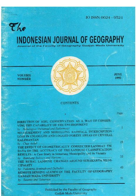Pdf The Effect Of Geometrically Corrected Landsat Tm Data On The Accuracy Of The Land Use
