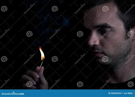 Man And Fire Stock Photo Image Of Adult Inspiration 26665544