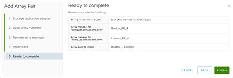 Array Manager Configuration Implementing Dell Powerflex Sra With