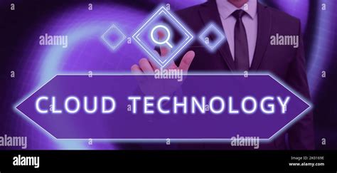 Sign Displaying Cloud Technologystoring And Accessing Data And Programs