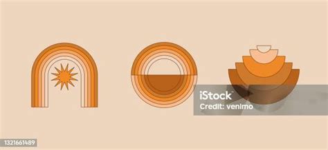 간단한 선형 스타일의 벡터 일러스트 디자인 템플릿 히피 스타일 1960 1969 년에 대한 스톡 벡터 아트 및 기타 이미지