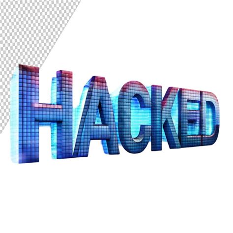 3d Rendering Hacked Text With Screen Effects Premium Ai Generated Psd