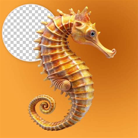 Premium Psd 3d Cute Seahorse