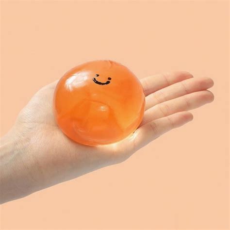 100g Crystal Orange Smile Face Magic Ball Taba Squishy Fufusquishy