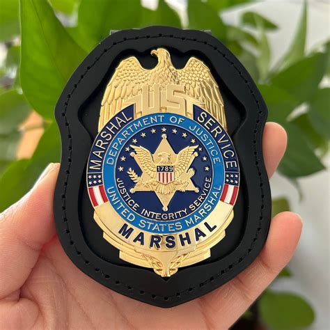 Us Marshal Service Eagle Badge Solid Copper Replica Movie Props Coin