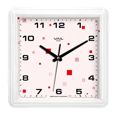 Часы настенные Vail Vl К1828 1 квадратные цвет белый 32 32 см купить по низкой цене в