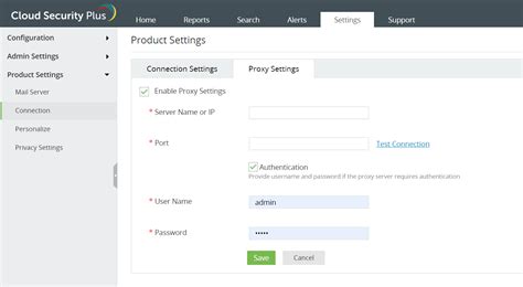 Proxy Configuration Cloud Security Plus
