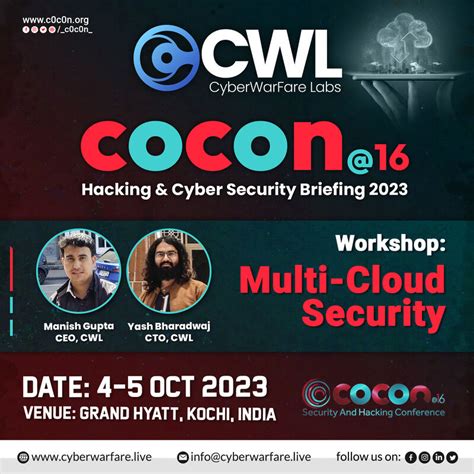 Cyberwarfare Labs On Linkedin Cwl C0c0n Training Multicloud Security Cybersecurity