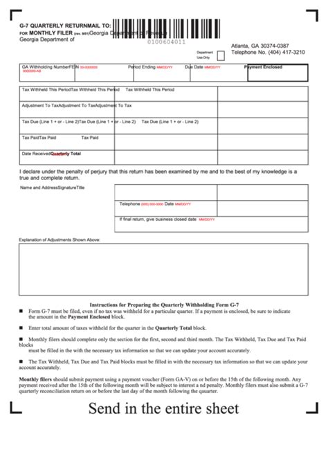 Printable G 7 Form Printable Forms Free Online