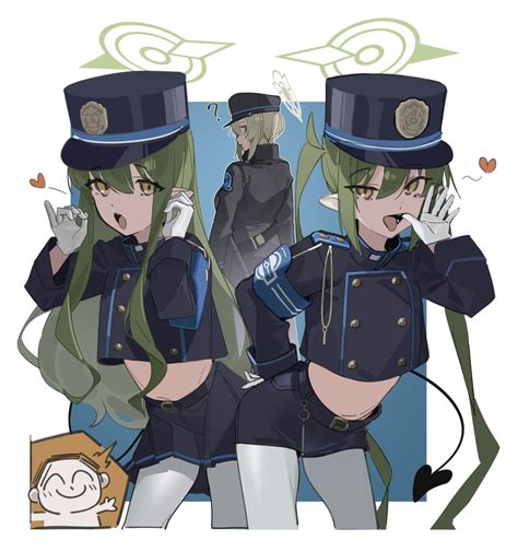 Sensei Doodle Sensei Nozomi Hikari And Suou Blue Archive Drawn By Bilibili Danbooru