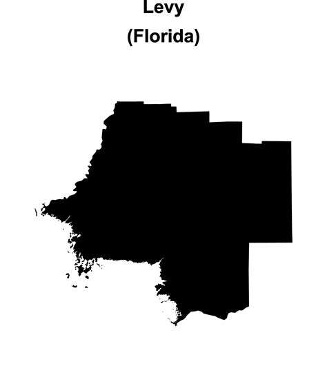 Levy County Florida Blank Outline Map 46632283 Vector Art At Vecteezy