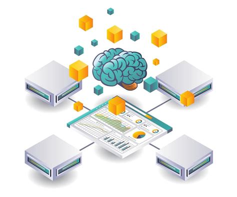 Artificial Intelligence Data Analysis In Server Networks 47546339 Vector Art At Vecteezy