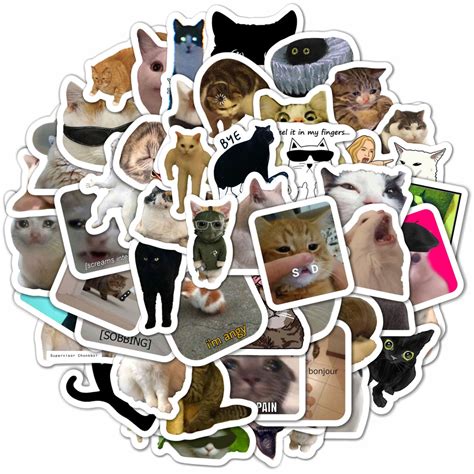 Набор наклеек "Коты мемы 1", 9 листов формата А6 - купить с доставкой ...