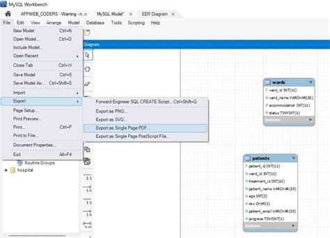 How To Export Er Diagram A Step By Step Guide Form Mysql Workbench Appweb Coders