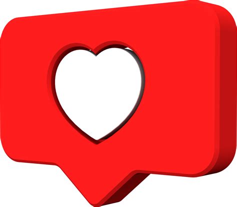 3d Icon Love Notification 9898849 Png