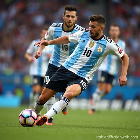 Argentina Vs Spain In A European Stadium Stable Diffusion Online