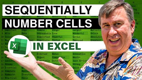 Excel Sequentially Number Cells Episode 2508 I Youtube