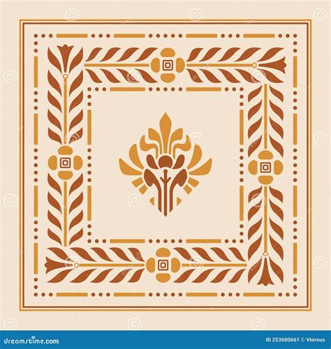 Square Decorative Frame Stock Vector Illustration Of Greeting 253600661