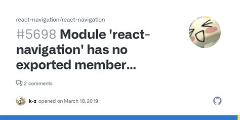 Module React Navigation Has No Exported Member Navigationcontext