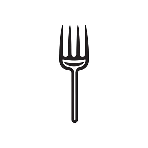Fork Icon Black Fork Icon On White Background Vector Illustration Vector Art At Vecteezy