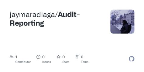 GitHub Jaymaradiaga Audit Reporting