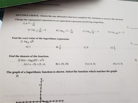 Solved Home Multiple Choice Choose The One Alternative