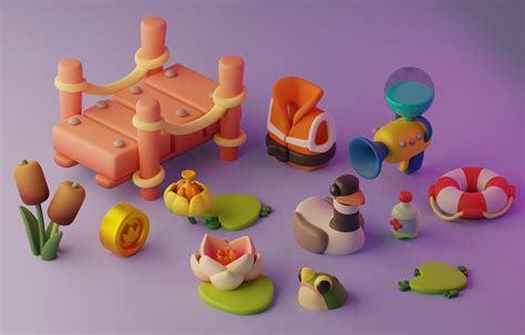 Stylized Game Assets Behance
