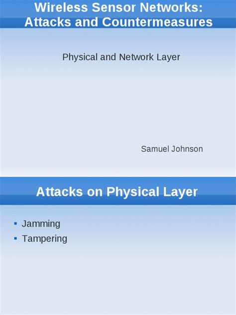 wsn attacks and countermeasures pdf routing computer network