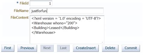 Using Xmltype With Adf Business Components