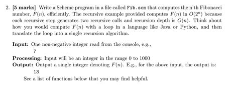 Solved 2 5 Marks Write A Scheme Program In A File Called