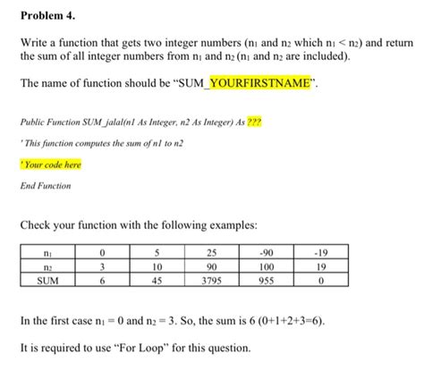 solved problem 4 write a function that gets two integer
