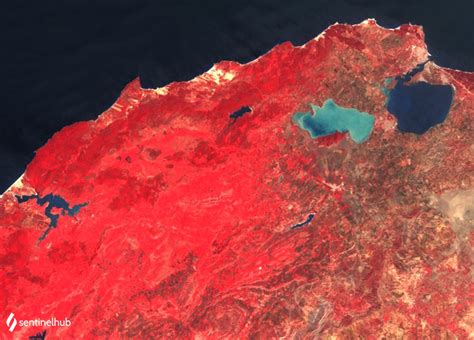 Landsat 7 Etm False Color Near Infrared Composite Sentinel Hub