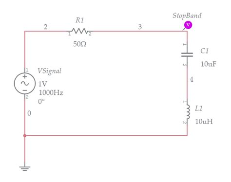 Passive Bandstop Filter Multisim Live