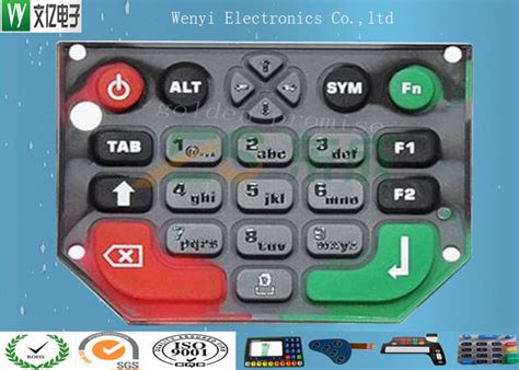 Custom Membrane Keypad Silicone Numeric Keypad High Gloss Oil Treatment