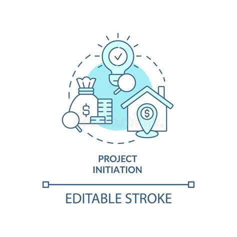 Project Initiation Turquoise Concept Icon Stock Illustration Illustration Of Investment