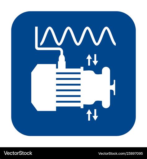 Flat Design Icon Of Vibration Analysis Royalty Free Vector