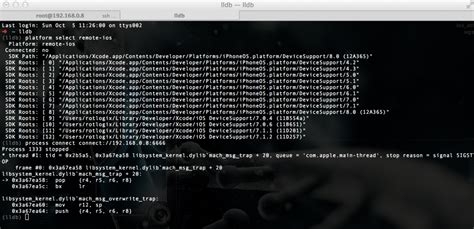 ios reverse engineering configuring lldb versprite