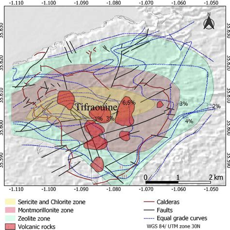 Distribution Map Of Hydrothermal Alterations In Tifraouine Download Scientific Diagram
