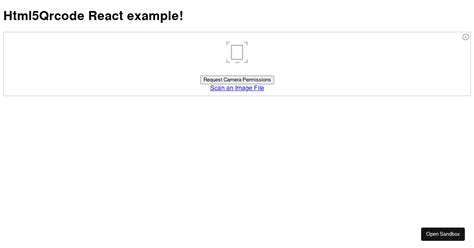 html5 qrcode examples codesandbox