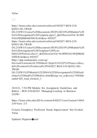 PM Module Six Assignment Guidelines And Rubric PDF