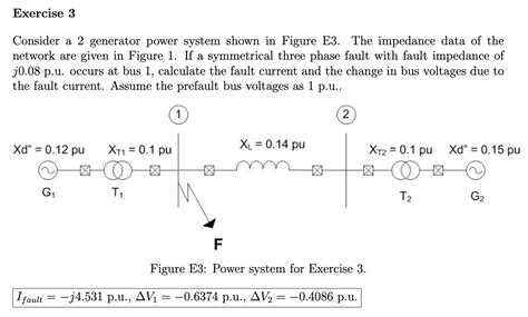 Solved Exercise 3consider A 2 ﻿generator Power System Shown