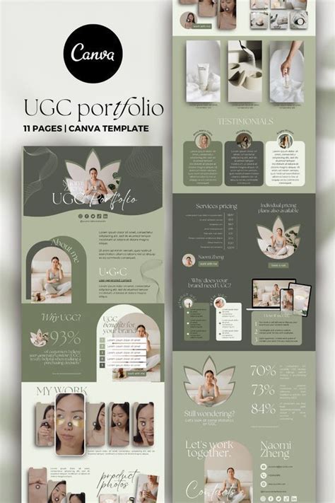 Ugc Portfolio Template Canva Ugc Website Ugc Landing Page Artofit