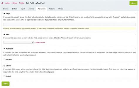 Processwire Fields And How To Create Them