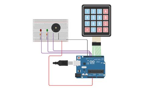 Circuit Design Password Protected Security System Project Tinkercad
