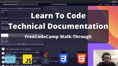 learning to code freecodecamp build a technical documentation page
