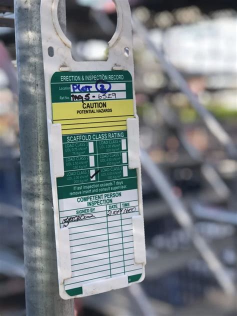 Scaffolding Company In Cumbria Scaffolders Guide To Scaffolding Tagging Upright Scaffolding