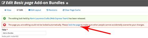 Locked Content Web Express Support Drupal 7